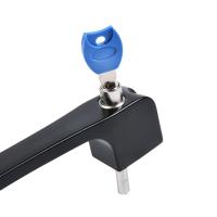 China Zinc Alloy Square Shaft Door Handle with Key Lock Fluorocarbon Coating for sale