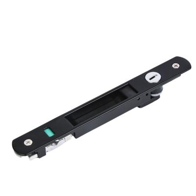 China Die Cast Zinc Alloy Concealed Sliding Door Lock with Dual Layer Security Flush Recessed Design for sale