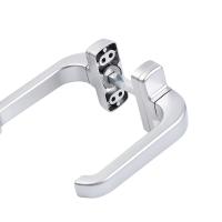 China Zinc Alloy Swing Door Handle with Through Square Shaft Drive Mechanism for sale
