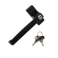 China Zinc Alloy Keyed Swing Door Handle with Adjustable Extended Square Spindle for sale