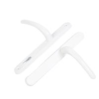 China Flat Double Sided Swing Door Handle Zinc Alloy Faceplate Aluminum Grip for sale