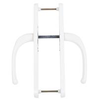 China Flat Double Sided Swing Door Handle Zinc Alloy Faceplate Aluminum Grip for sale
