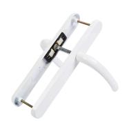 China Flat Double Sided Swing Door Handle Zinc Alloy Faceplate Aluminum Grip for sale