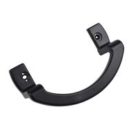 China Compact Curved Sliding Door Handle with One Piece Aluminum Alloy Matte Black Finish for sale