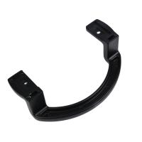 China Compact Curved Sliding Door Handle with One Piece Aluminum Alloy Matte Black Finish for sale