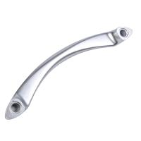 China Thickened Aluminum Alloy Sliding Door Handle with Weather Resistant Matte Silver Finish for sale
