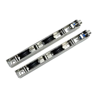 China Wear Resistant Sliding Door Roller Rubber Wheel Stainless Steel Dual Wheel for sale