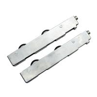 China Wear Resistant Sliding Door Roller Rubber Wheel Stainless Steel Dual Wheel for sale