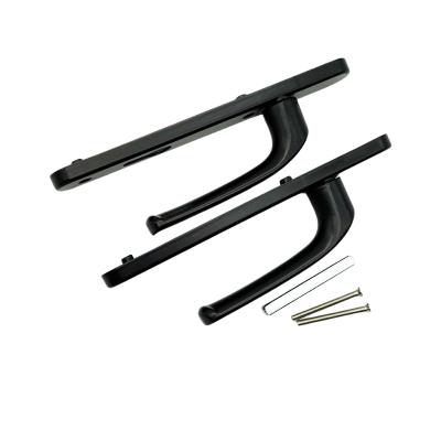 China Matte Powder Coating Double Sided Swing Door Handle One Piece Zinc Alloy Die Casting for sale