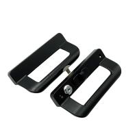 China Zinc Alloy Sliding Door Lock with Black Powder Coating Recessed Handle Design for sale
