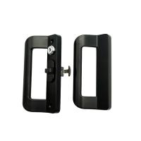 China Zinc Alloy Sliding Door Lock with Black Powder Coating Recessed Handle Design for sale