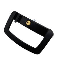 China Thickened Metal Body Double Sided Sliding Door Handle with Matte Black Finish for sale
