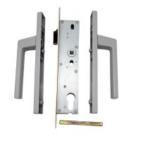 China Metal Body Sliding Door Handle with Integrated Lock Case Design Universal for sale