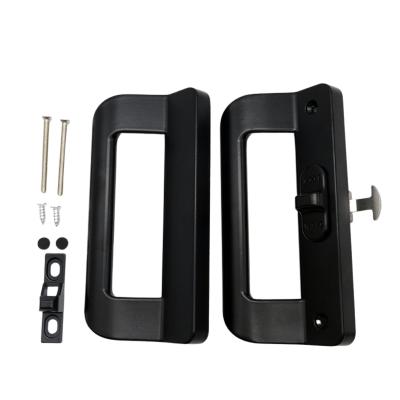 China Engineering Plastic Sliding Door Handle with Integrated Knob Locking Mechanism for sale