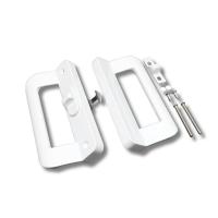 China White Zinc Alloy Sliding Door Handle with Double Sided Operation Installation Set for sale