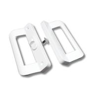 China White Zinc Alloy Sliding Door Handle with Double Sided Operation Installation Set for sale