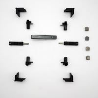 China Hardware Kit for 3-Panel Sliding Screen with Straight Type 3-Panel Password Lock for sale