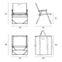 China Load 120kg Comfortable Camping Chairs Mesh Material 67*54*35cm Fold Up Camping Chairs for sale