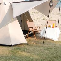 China Outdoor Super Large Double Storey Thickened Party Camping Tent Two Bedroom One Living Room Family Camping for sale