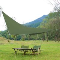 China Diamond Shaped Square Sun Shade Sail Canopy 210T Polyester Plaid Cloth Camping Canopy for sale