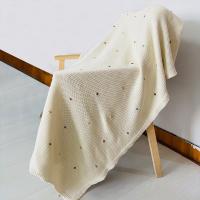 China Instagram Style Minimalist Knitted Blanket Camping Blanket 95% Cotton for sale