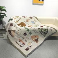 China cotton Camping Blanket Moisture Proof Picnic Mat Jacquard Tapestry for sale