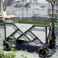 China Steel Frame Hand Pulled Foldable Utility Wagon 150 Lbs Camping Cart Wagon Oxford Fabric for sale