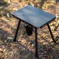 China Camping Folding Portable Fishing Stool Aluminum Alloy Bench Tactical Stool With Storage Bag for sale