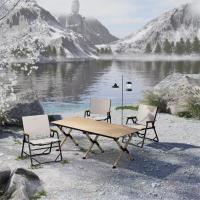 China Aluminum Alloy Roll Up Camping Table / Eggroll Table 36 Inches X 36 Inches X 30 Inches for sale