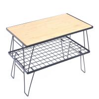 China Camping Picnic Go Barbecue Outdoor Folding Table Steel Mesh Portable Igt Table Shelf for sale
