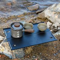 China Aluminum Plate Small Low Folding Camping Table Outdoor Aluminum Alloy Ultra Light for sale