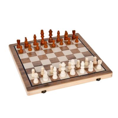 China Wooden Magnetic Chess Walnut 2 In 1 Folding Chess Adult And Children'S Competitive for sale