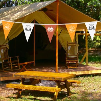 China Triangle String Camping Flag Pull Flag Sky Curtain Campsite for sale