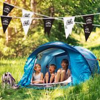 China Triangle String Camping Flag Pull Flag Sky Curtain Campsite for sale