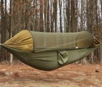 China Fully Automatic Quick Open Pole Supported Outdoor Mosquito Net Hammock with Anti Rollover Nylon Fabric for sale