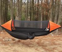 China Fully Automatic Quick Open Pole Supported Outdoor Mosquito Net Hammock with Anti Rollover Nylon Fabric for sale
