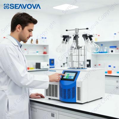 China Manifold Gland Benchtop Freeze Dryer 3kg Laboratory Lyophilizer for sale
