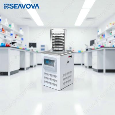 China Capacity 6kg Laboratory Lyophilizer Vertical Lab Scale Freeze Dryer for sale