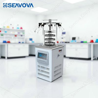 China -80C Vertical Freeze Dryer Senova Biotech Multi Pipeline Manifold Top Press Gland Type for sale