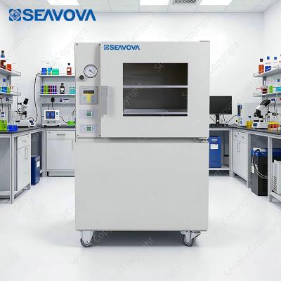 China 50L 250C Programmable Floor Standing Vacuum Oven NuOven VQ52-5 with Chamber Wall Heating for sale