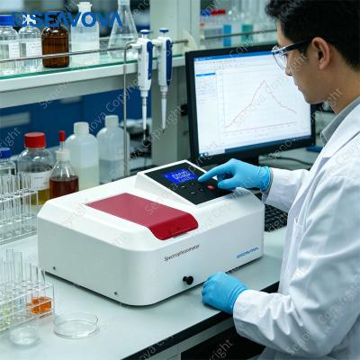 China Single Beam Visible Spectrophotometer VA-100C with 4nm Bandwidth and 320-1100nm Wavelength for sale