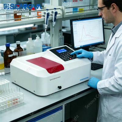 China Single Beam UV Vis Visible Spectrophotometer UA-300C with 2nm Bandwidth and 190-1100nm Wavelength for sale