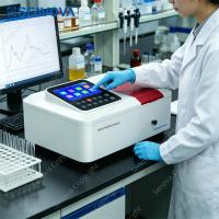 China Single Beam UV Vis Visible Spectrophotometer UB-500 with 2nm Bandwidth and 190-1100nm Wavelength for sale