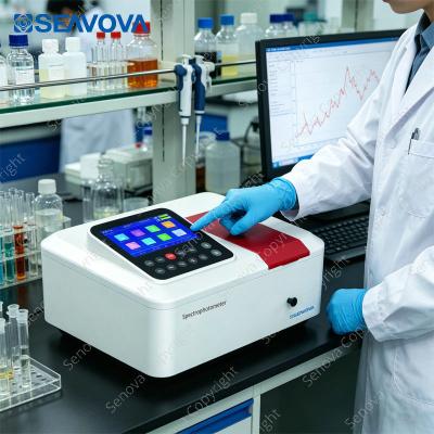 China Single Beam Visible Spectrophotometer VB-500 with 2nm Bandwidth and 320-1100nm Wavelength for sale