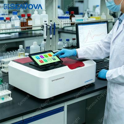 China Double Split Beam UV Visible Vis Spectrophotometer UC-900 with 190-1100nm Wavelength and Fixed 1nm Bandwidth  for sale