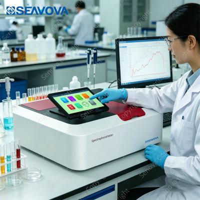 China Double Split Beam UV Visible Vis Spectrophotometer UC-900S with 190-1100nm Wavelength and Variable Bandwidth for sale