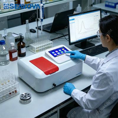 China Single Beam UV Vis Visible Spectrophotometer UA-500C with 2nm Bandwidth and 190-1100nm Wavelength for sale