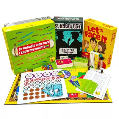 China Custom Design Paper Board Games Family Time Wholesale Board Games For Adults for sale