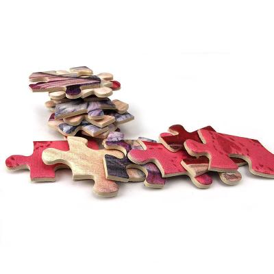 China Cardboard Wood Sublimation Puzzle Blanks Customized Size Heat Press Jigsaw Puzzle for sale
