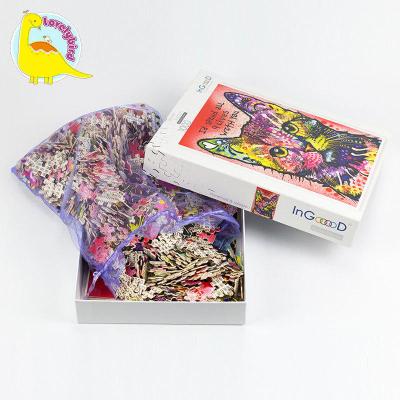 China 4 Color Printing Wooden Puzzles For Adults 1000pcs Jigsaw Glossy Varnish for sale